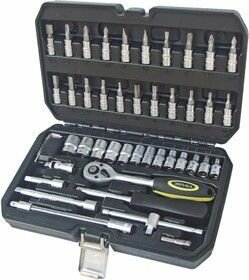 Набор торцевых головок ER-80046 1/4"DR 6-гранный 46 предметов эврика 1/10