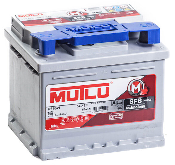 Аккумулятор MUTLU SFB M3 6СТ-55 обр. 207x175x190