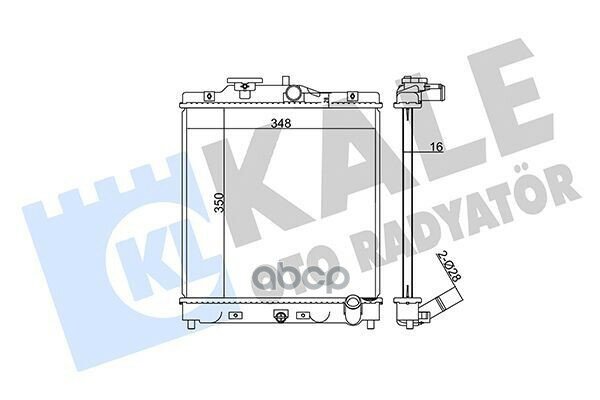 Радиатор двигателя HONDA CIVIC V/ CIVIC VI/ CRX III/ HR-V KALE арт. 368900