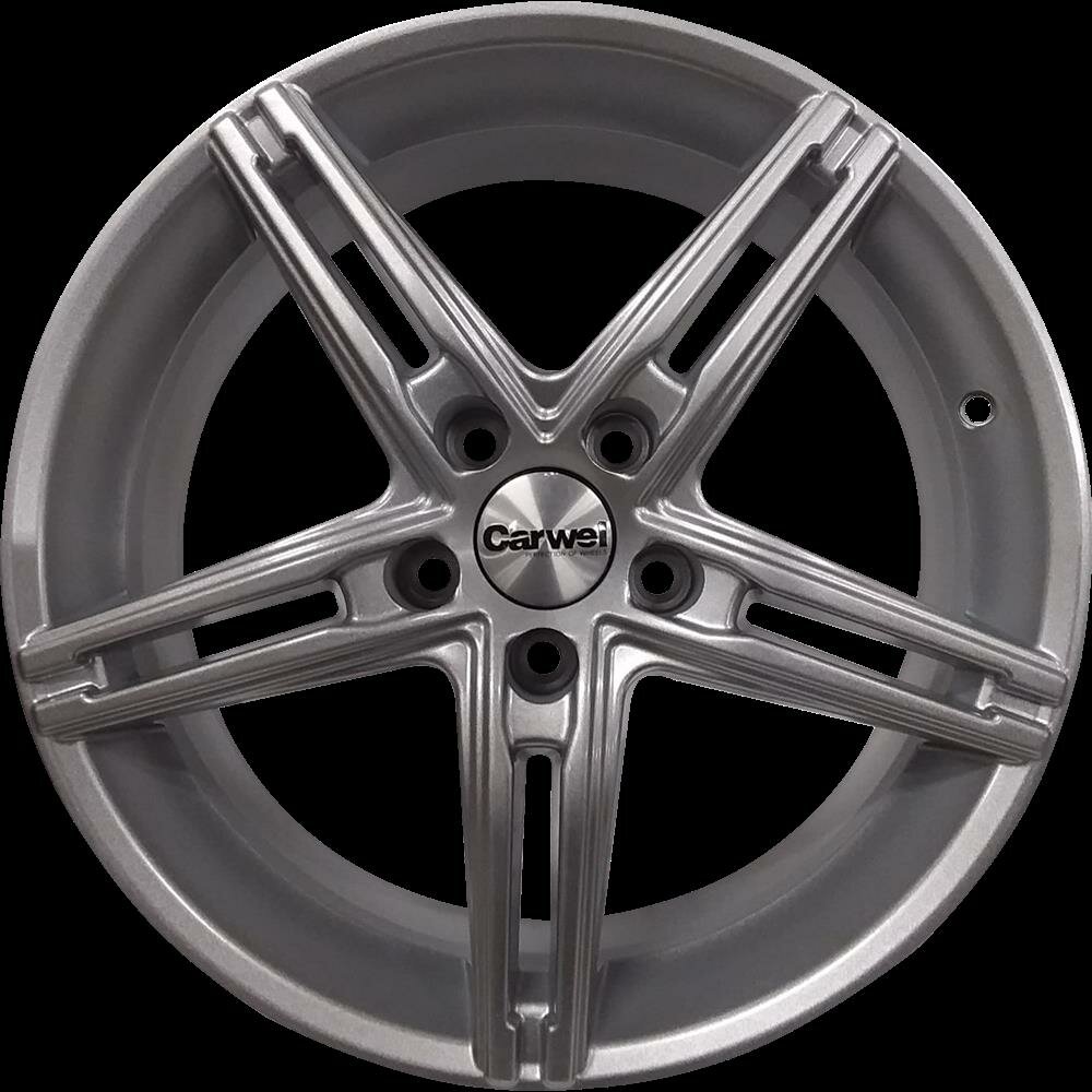 Диск автомобильный литой Carwel Альфа 118 17x7 5x114.3 et40 dia67.1 Серебристый металлик