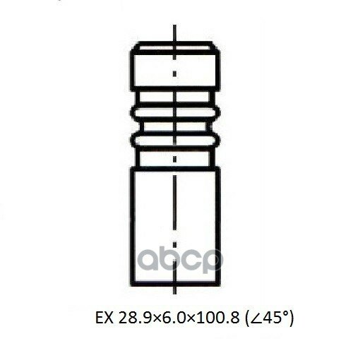 Клапан ДВС EX 28.9x6.0x100.8 Zikmar арт. Z17458R