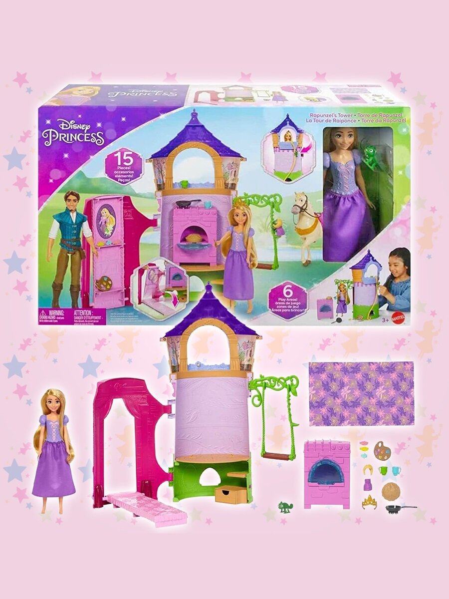 Кукла Игровой набор Disney Princess с куклой "Замок Рапунцель"