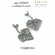 Подвеска листик смородины, набор 4 штуки, авторская фурнитура Anna Bronze с5010(...