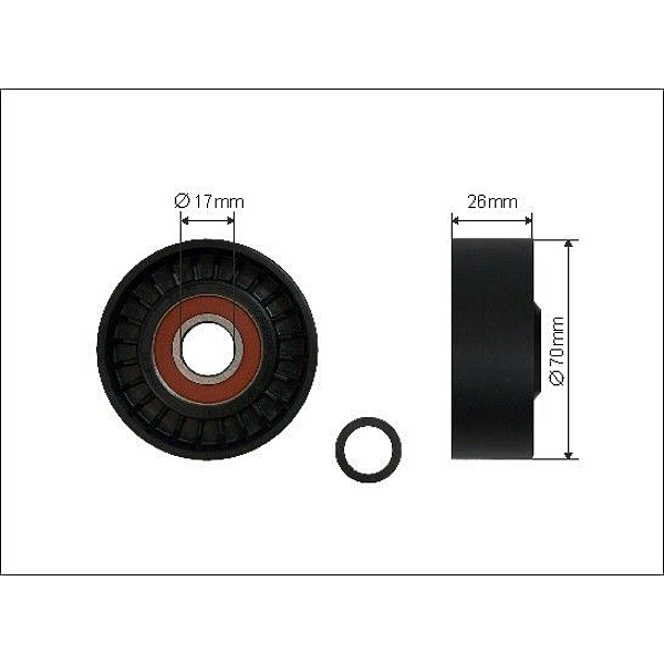 CAFFARO 500336 ролик натяж-ля