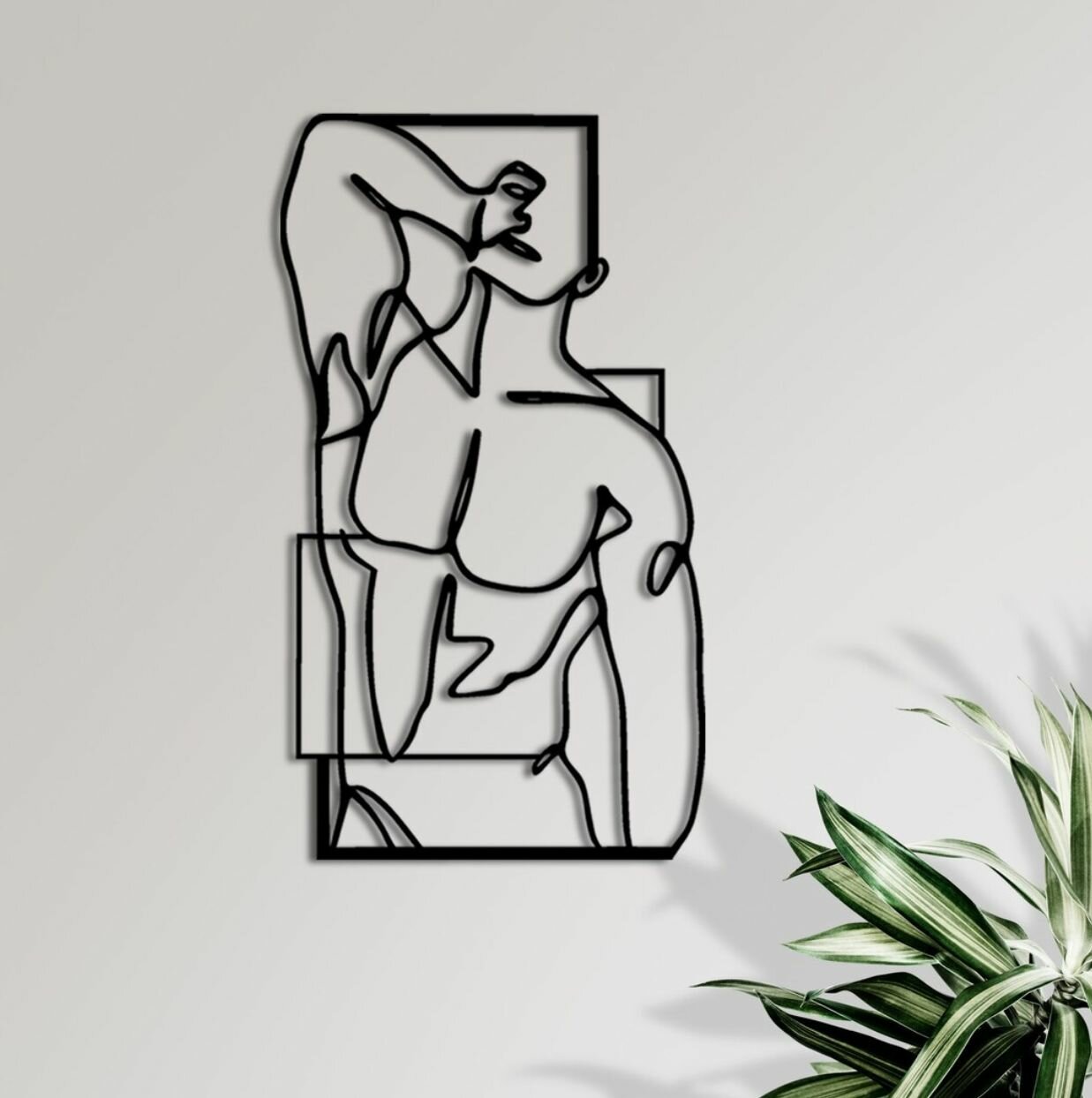 Панно 60х45 см "Дождь из мужиков" декоративное настенное чёрное, декор на стену, картина