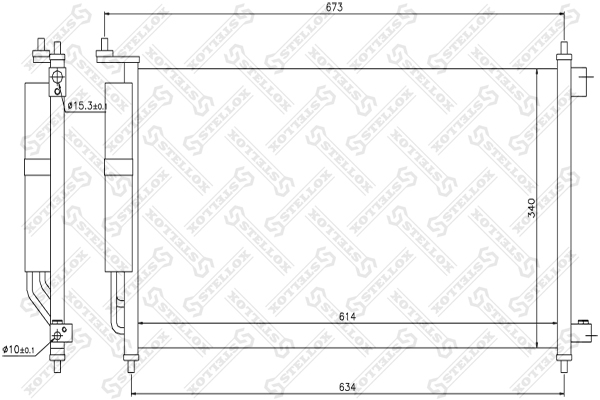 Радиатор кондиционера Nissan Micra Note Stellox 10-45224-SX