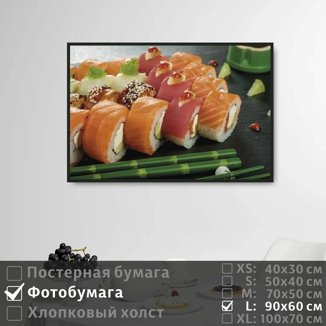Постер на фотобумаге Суши И Роллы 90х60 см ПолиЦентр