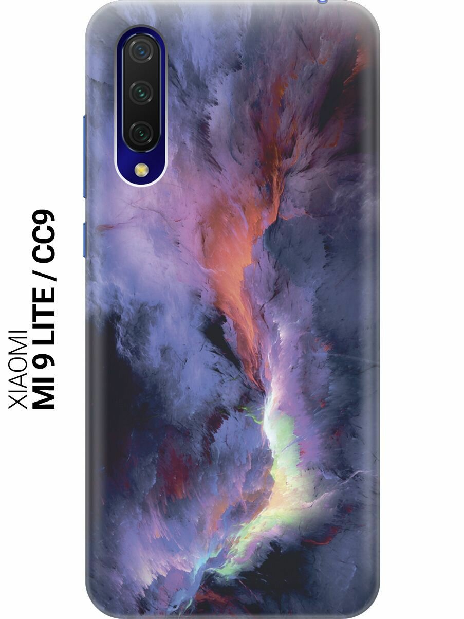 Силиконовый чехол на Xiaomi Mi 9 Lite, CC9, Сяоми Ми 9 Лайт, Ми СС9 с принтом "Гром и молния"