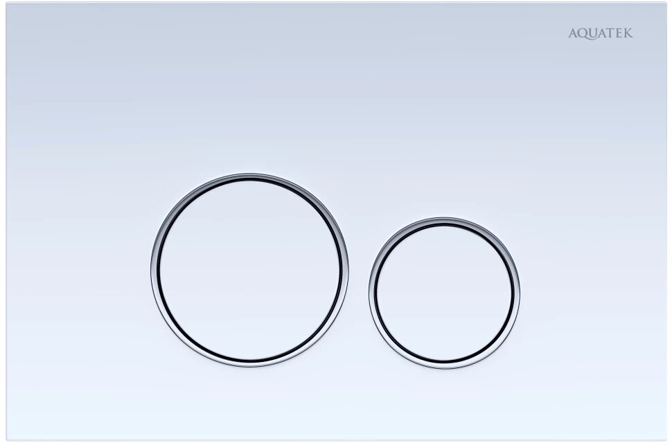 Кнопка смыва Aquatek KDI-0000015 для инсталляции, белый/хром/белый