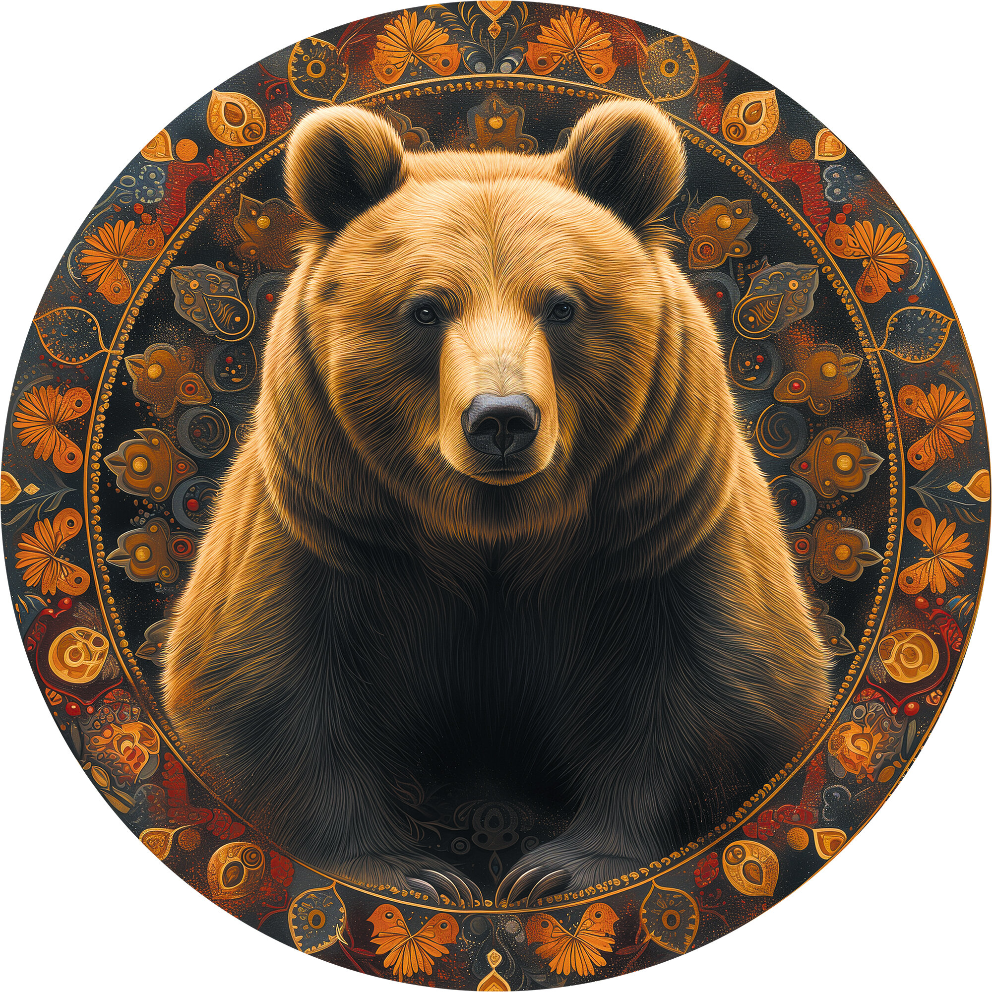 Деревянный пазл "Медведь" коллекции "Мир животных" / 30х30см, 216 деталей / Подарок для взрослых и детей