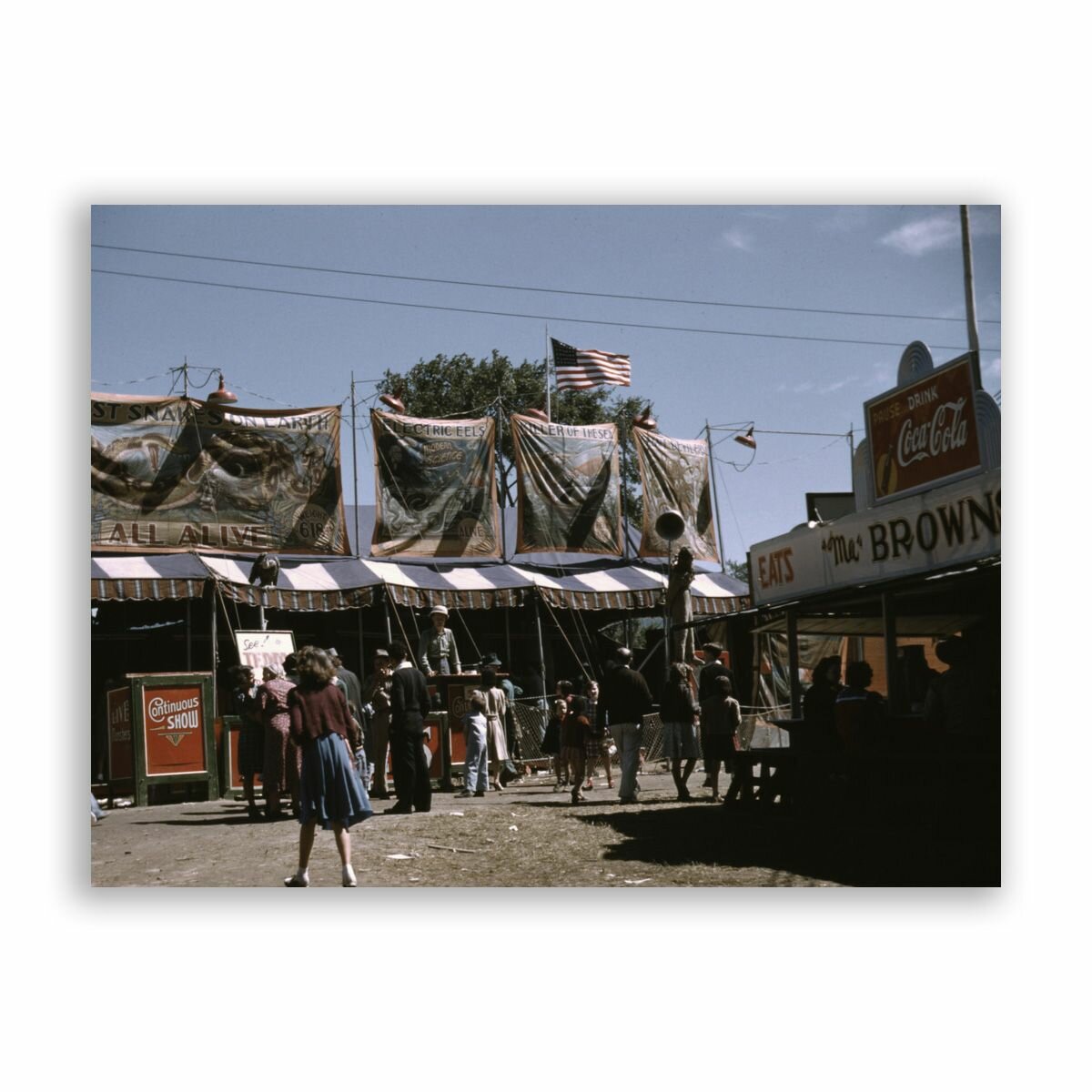 Постер, плакат на бумаге / Американские ретро города / Размер 80 x 106 см