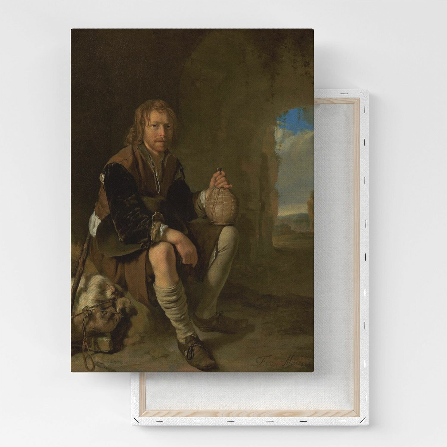 Картина на холсте, репродукция / Ван Мирис, Франс - Traveler at Rest / Размер 40 x 53 см