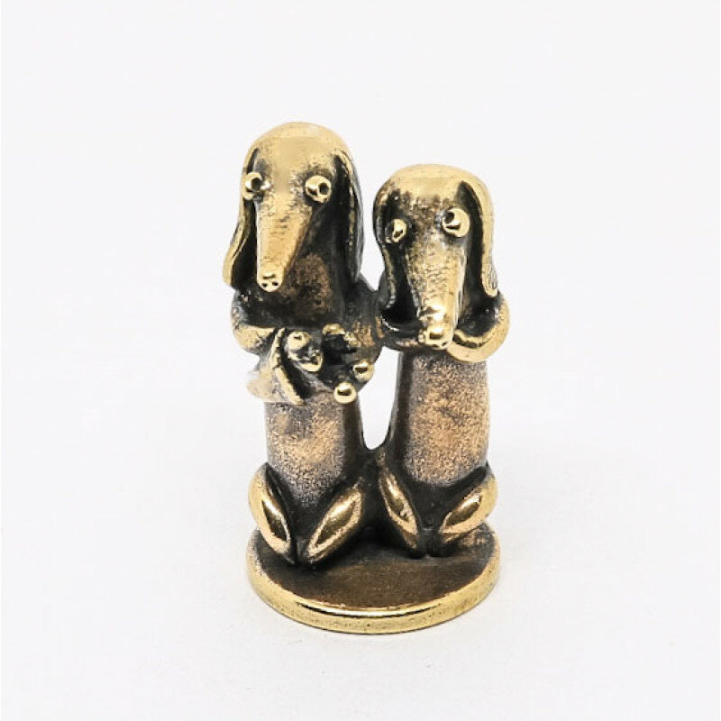 Пара такс Фигурка Бронза