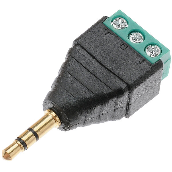Разъем 14-0440 jack 3,5мм. штекер с винтовыми клеммами (Rexant) (3 шт. в комплекте)