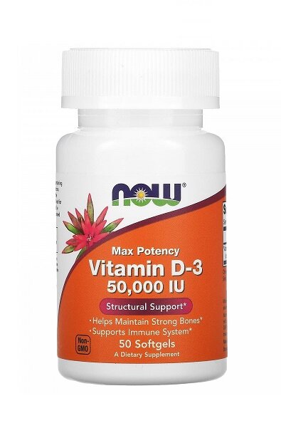 Vitamin D-3 50000 IU NOW (50 гель кап)