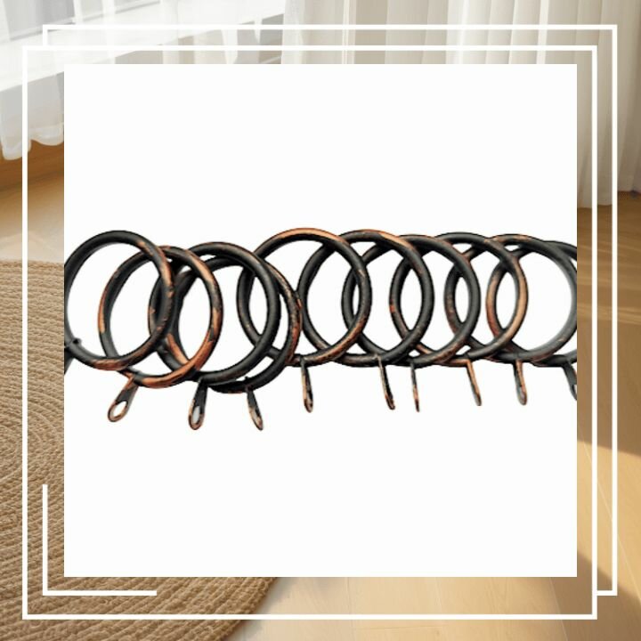 Д19-25мм Кольца металлические с ушками вилма галерея R001 (2*10шт) Черная медь