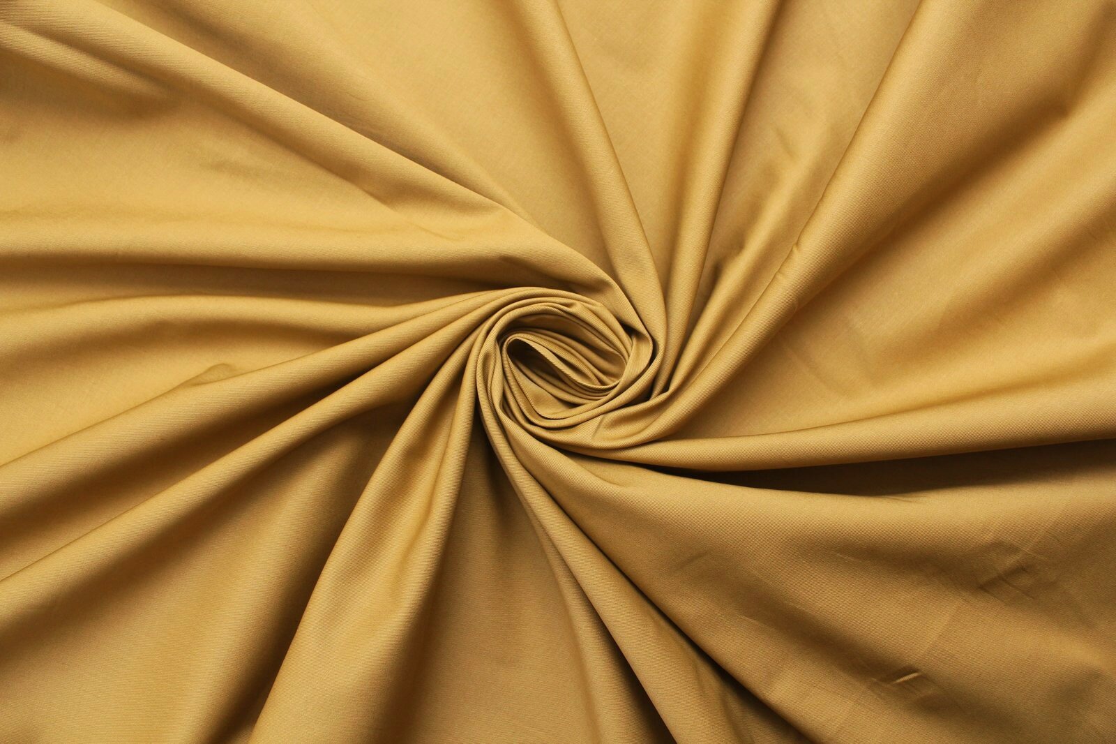 Ткань Костюмный хлопок стрейч фисташково-горчичный, тёмный, 330 г/пм, ш152см, 0,5 м