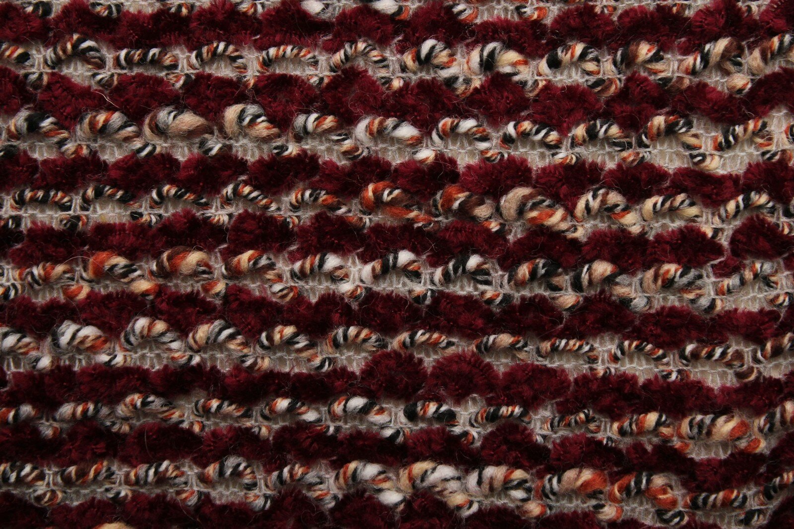 Ткань Джерси-букле бордово-серый, ш130см, 0,5 м