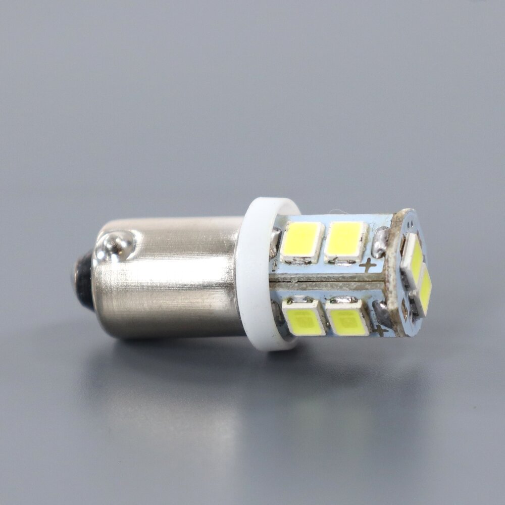 Лампа светодиодная T8,5(T4W) 12V 10 SMD диодов с цоколем BA9S 1-контактная Конус Белая