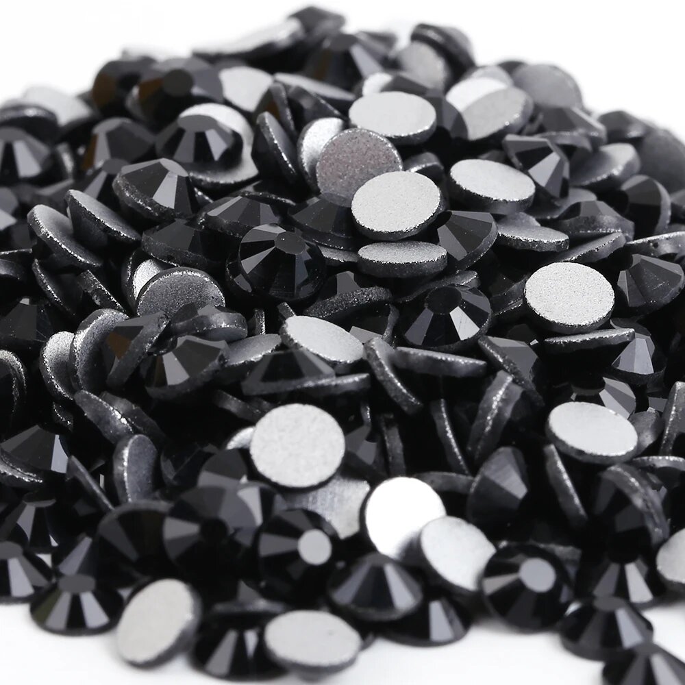 Стразы Nailsworld черные стеклянные SS6 1440pcs