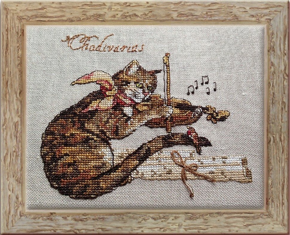 Набор для вышивания Nimue #119-P009 K Chadivarius (Музыкант), Счетный крест, 15 x 15 см