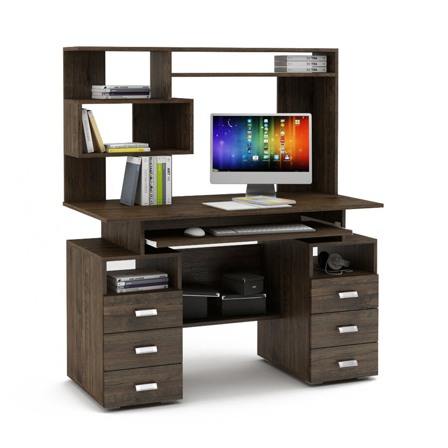 Стол компьютерный, стол письменный Имидж (Арсенал) 46 Дуб апрель темный