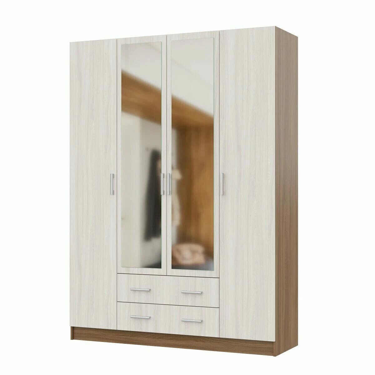 Шкаф четырехдверный ШК 602 М «Гармония», шимо тёмный/светлый (1600х500х2200)