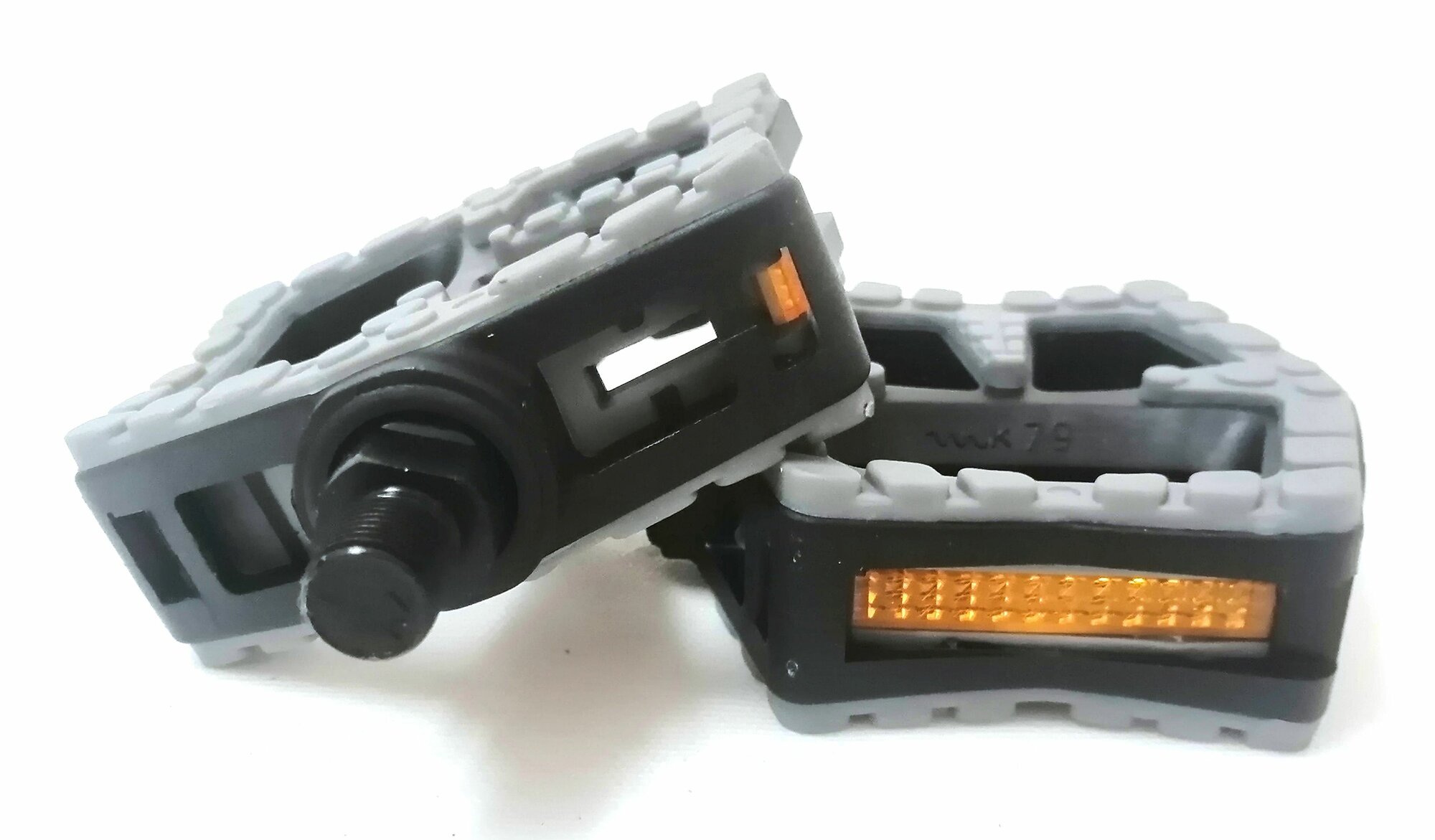 Педали для велосипеда BMX, размер 95х91мм, ось Cr-Mo 1/2", с антискользящими накладками, WELLGO