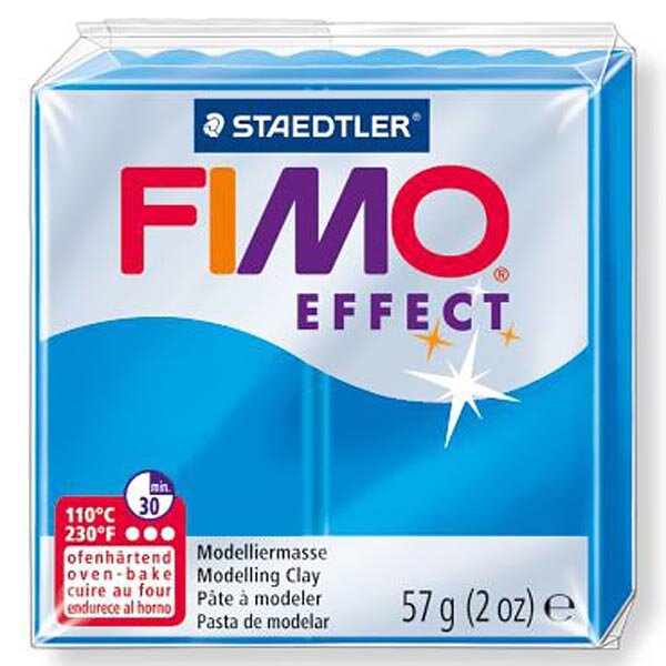 Полимерная глина Fimo Effect 8020-374 полупрозрачный синий (translucent blue) 57 г, цена за 1 шт.