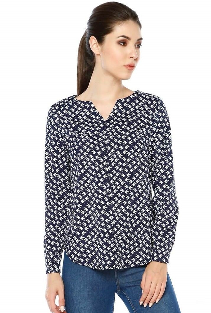 Блуза темно-синяя, хлопок 100%