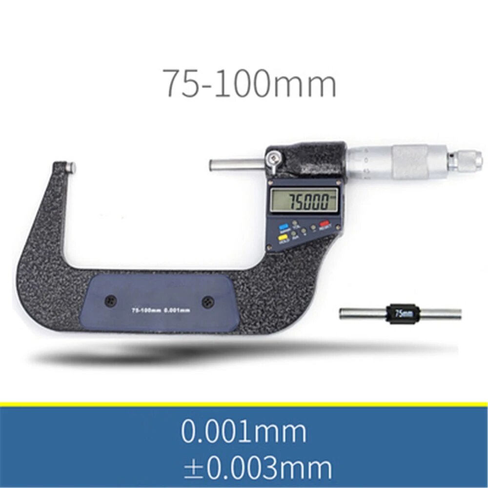 Цифровой микрометр JAVIER 0-25/25-50/50-75/75-100 мм 75-100MM TYPE B