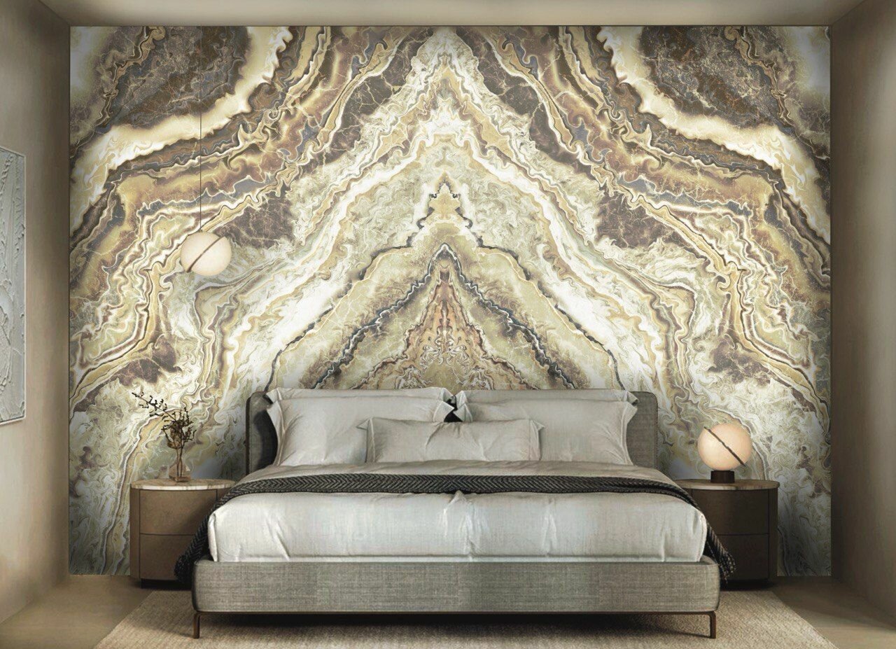 Фреска бесшовная "Драгоценный камень" темно-коричневый (ширина 2550мм х длина 2000мм)