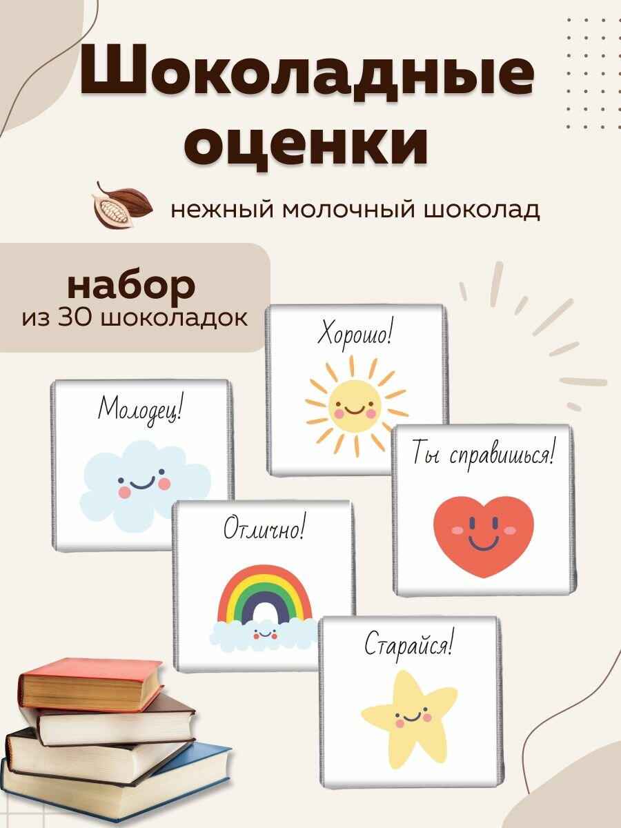 Шоколадки оценки для детей