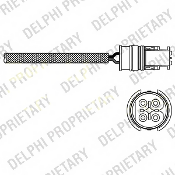 DELPHI ES20312-12B1 (0003122V004 / 0003122V005 / 0015403717) лямбда-зонд crossfire, 57,62, a140, a160, a190, a210, c180, c200, c230, cl600, cl65 am