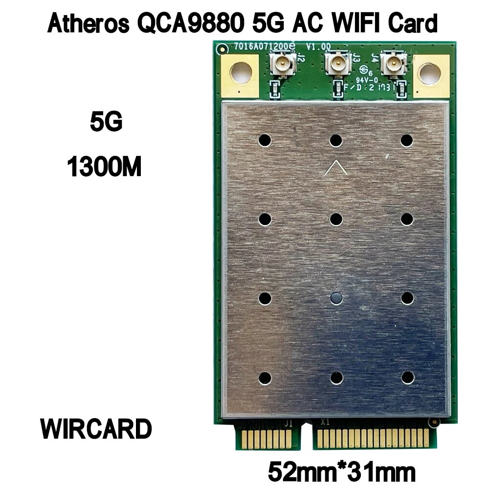WIRCARD QCA9880 802.11ac/n/b/g 3x3 MIMO/PCI-Express полноразмерный мини-кард для маршрутизатора