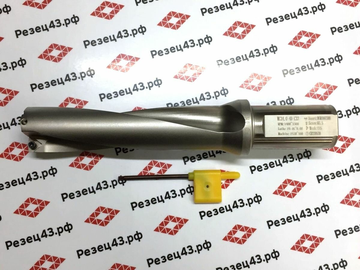 Корпусное сверло WC-34-C32-4D под сменные пластины WC**