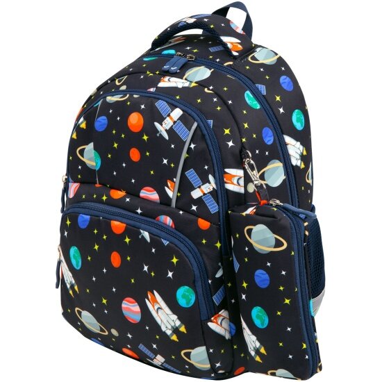 Рюкзак Brauberg 272099 KIDS SET с пеналом в комплекте 2 отделения Space infinity 37x28x16 см