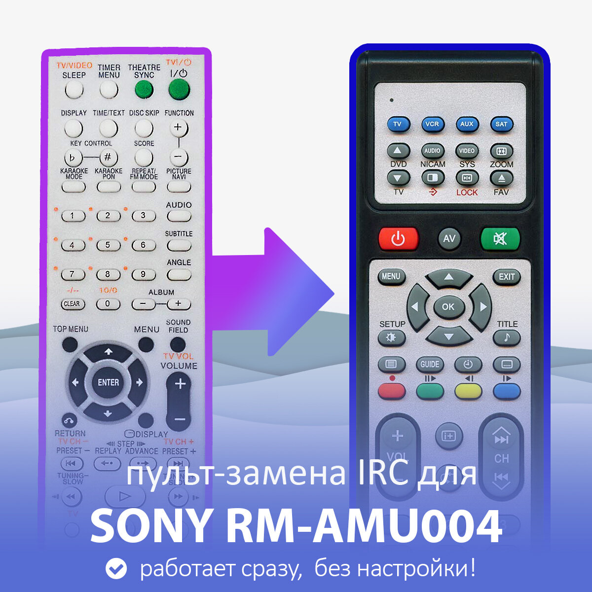 Пульт-замена для SONY RM-AMU004