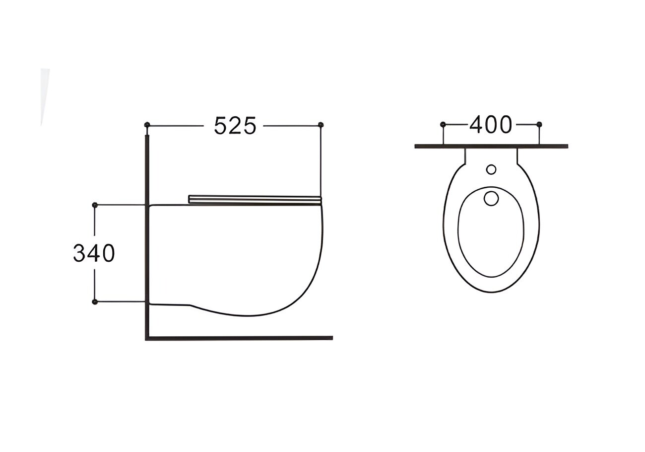 Биде подвесное Aquatek альтаир AQ1089-00 525*400*340, цвет белый крепеж