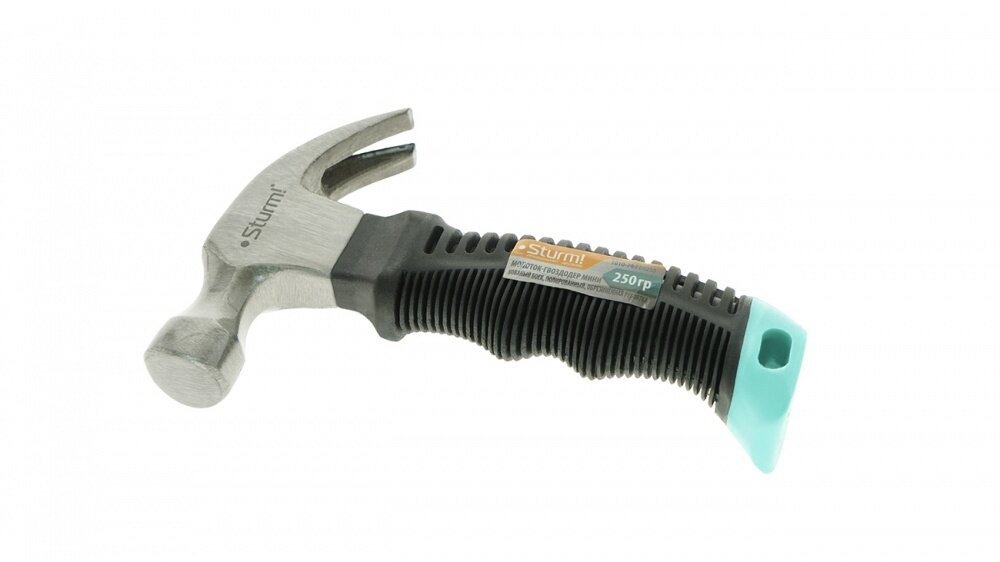 Молоток-гвоздодер, 250г, кованый боек Sturm! 1010-74-FB0250