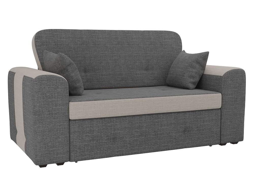 Детский диван Форте Серо-Бежевый Рогожка, выкатной, 170х97х95 см, с ящиком для белья