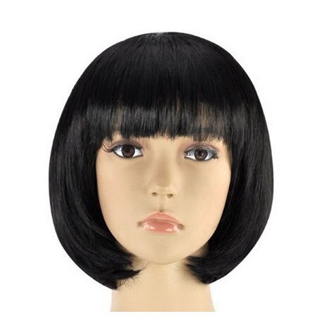 Парик карнавальный СмеХторг "Каре", черный, всесезон, размер 52-55