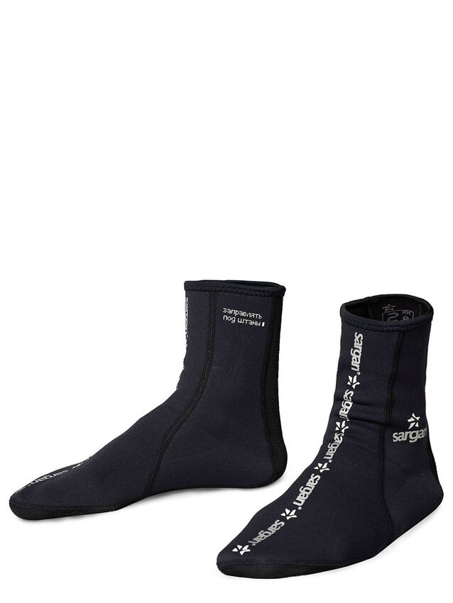 Носки Sargan Аргази Лайт 2 мм гидроноски неопреновые для подводной охоты дайвинга SUP и водного спорта черный 44-45