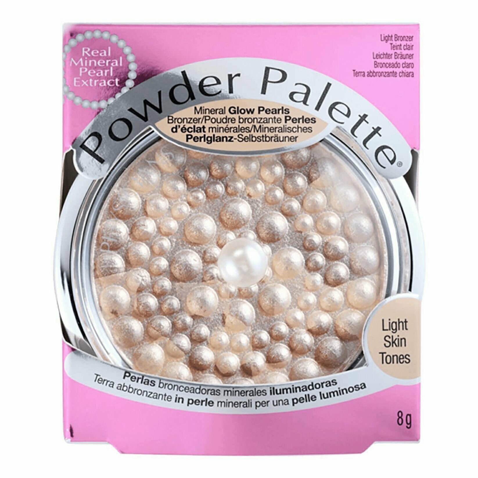 Physicians Formula Хайлайтер минеральный Powder Palette Mineral Glow Pearls Bronzer, бронзирующий, тон Светлый загар, 8 г