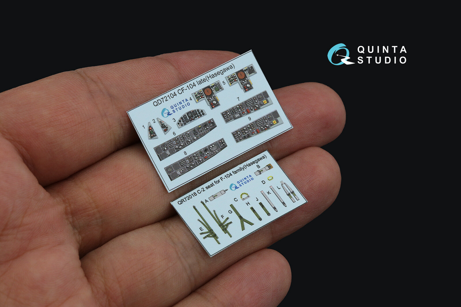 QD72104 3D Декаль интерьера кабины CF-104 late (Hasegawa)