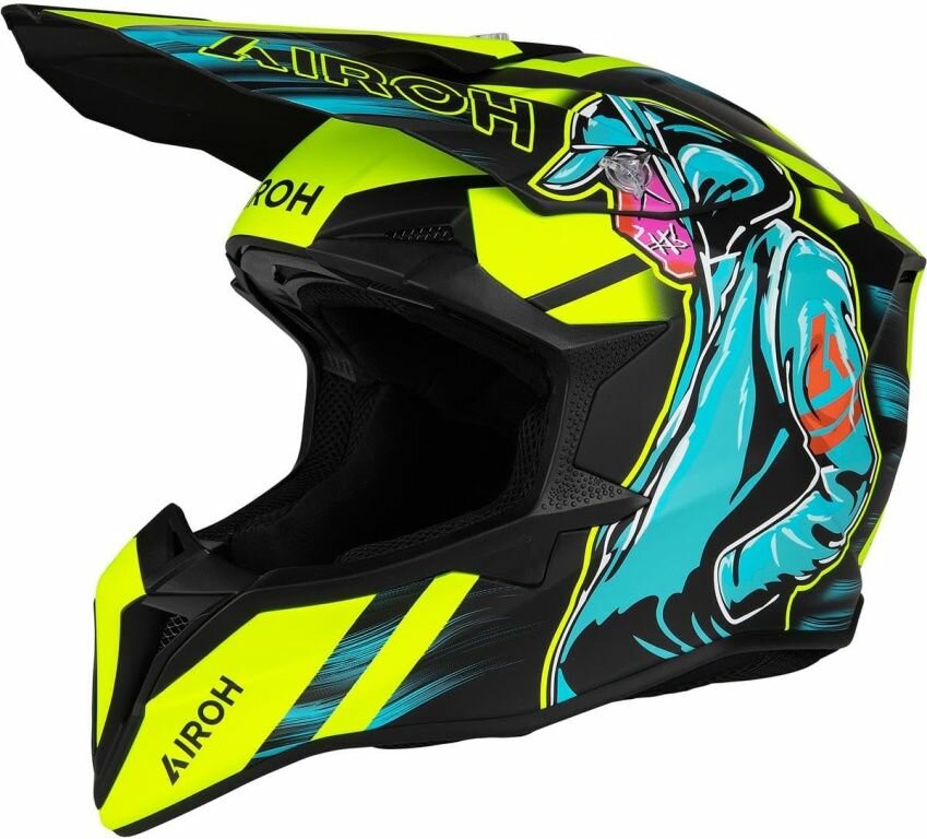 Мотошлем Airoh Wraaap Cyber (yellow matt) XL
