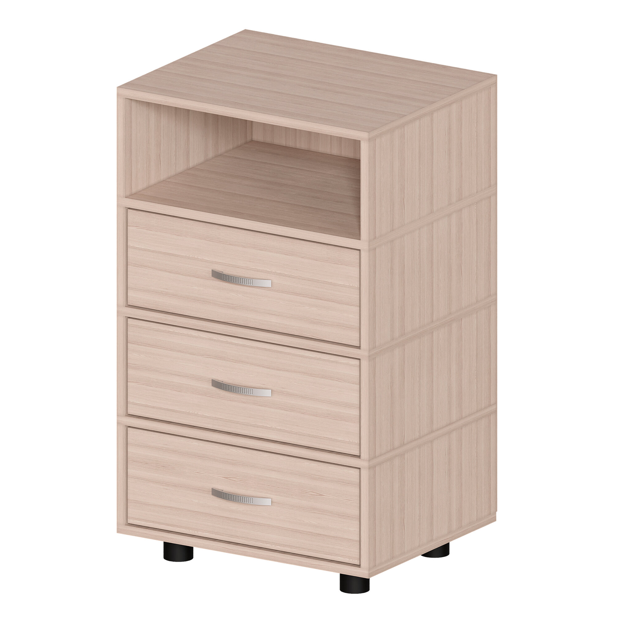 Комод СитиМебель-6 Ширина 40 см, Глубина 30 см, Высота 83 см, цвет: Ясень шимо светлый