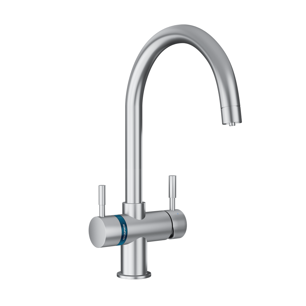 Смеситель комбинированный Аквафор C125 исп.2 круглый, нержавеющая сталь