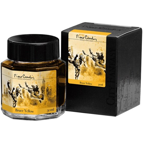 Флакон чернил Pierre Cardin 30мл, серия CITY FANTASY цвет Bruce Yellow (Желтый Брюс)