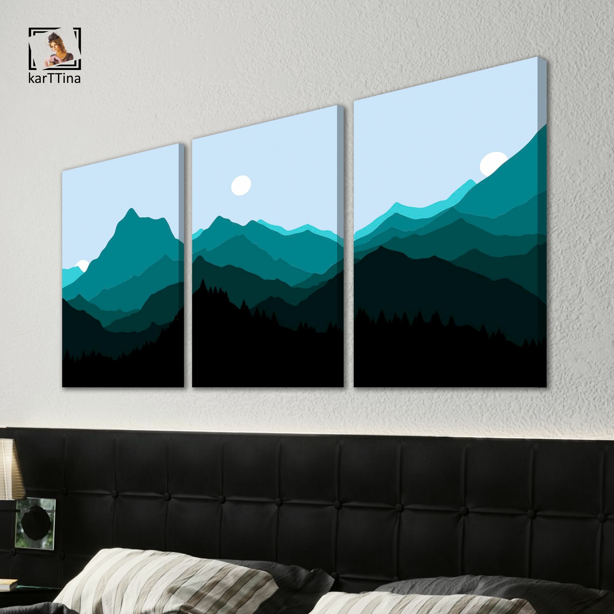 Картина на стену, интерьерная "Магический закат", 150 см х 70 см